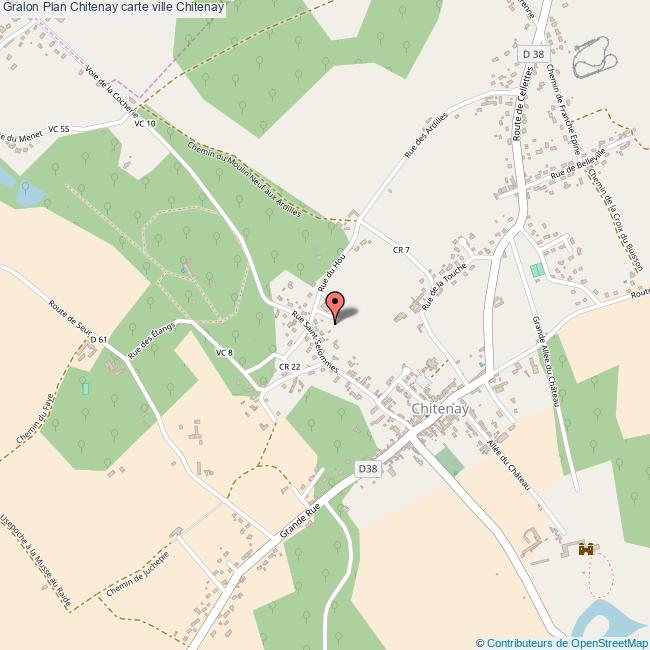 Plan Chitenay carte ville Chitenay