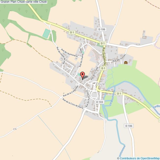 Plan Chizé carte ville Chizé