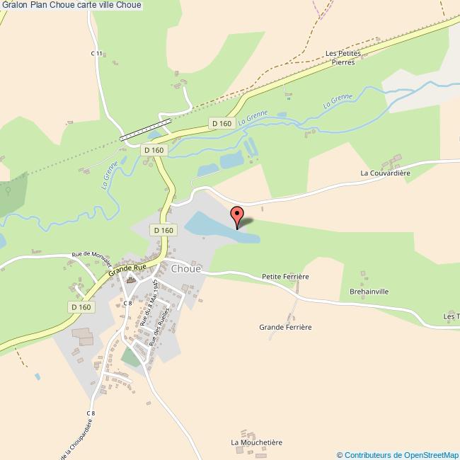 Plan Choue carte ville Choue