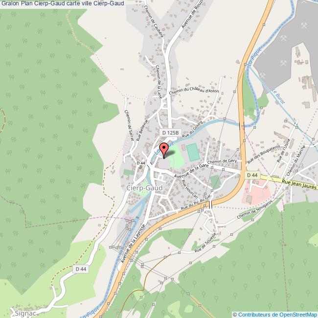 Plan Cierp-Gaud carte ville Cierp-Gaud