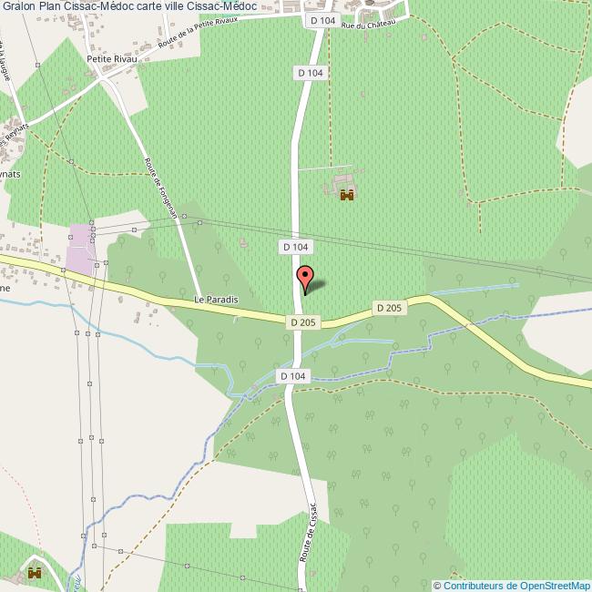 Plan Cissac-Médoc carte ville Cissac-Médoc