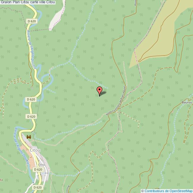 Plan Citou carte ville Citou