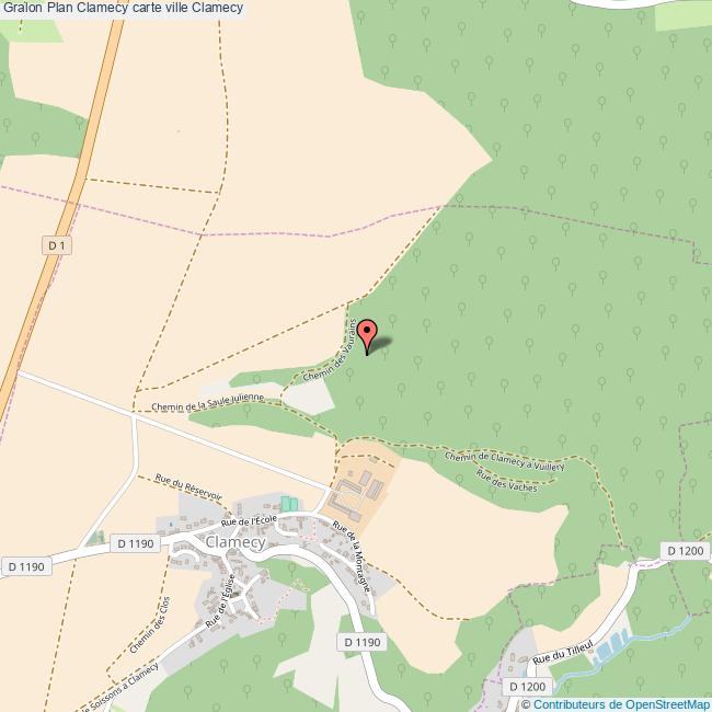 Plan Clamecy carte ville Clamecy