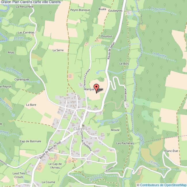 Plan Clarens carte ville Clarens