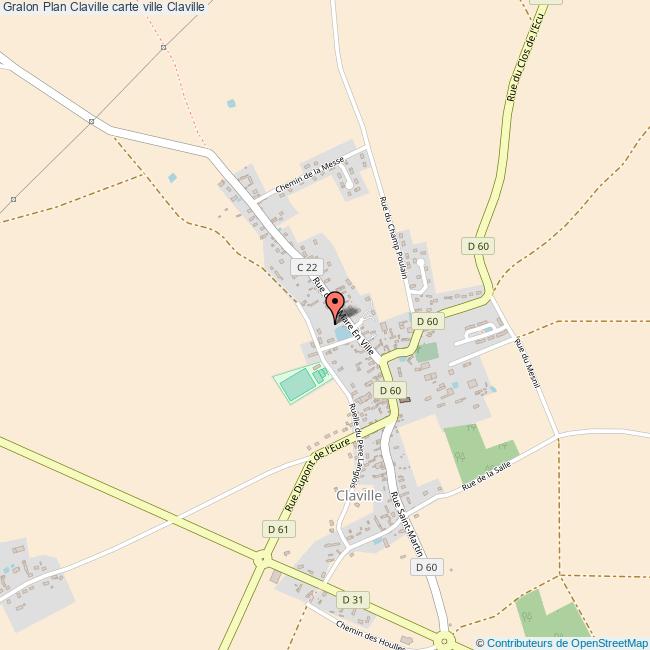 Plan Claville carte ville Claville