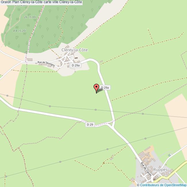 Plan Clérey-la-Côte carte ville Clérey-la-Côte
