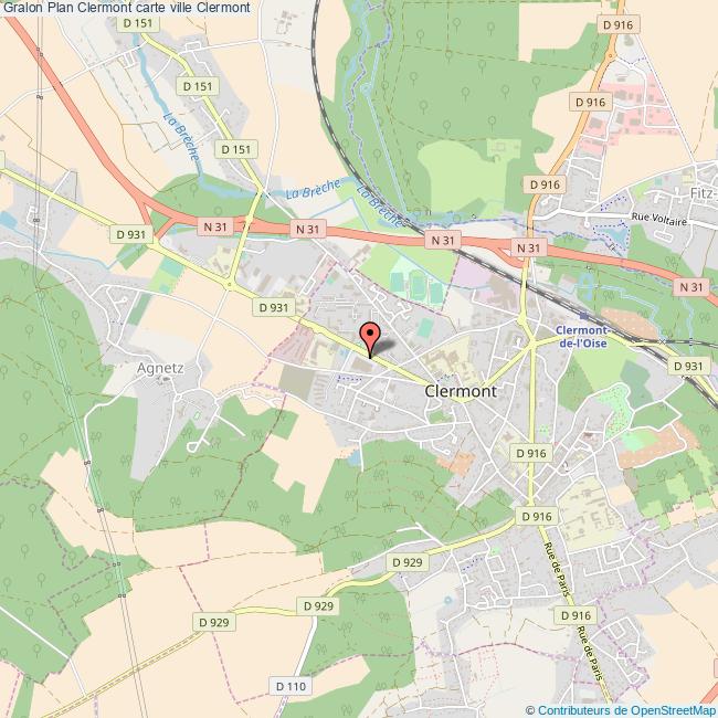 Plan Clermont carte ville Clermont