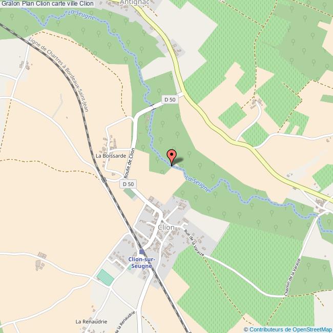 Plan Clion carte ville Clion