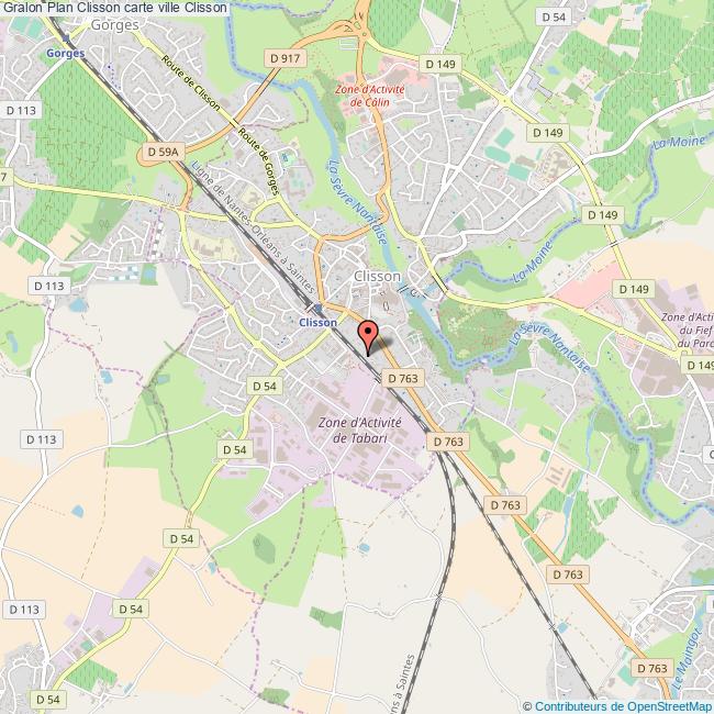 Plan Clisson carte ville Clisson