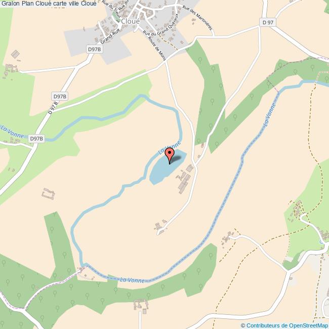 Plan Cloué carte ville Cloué