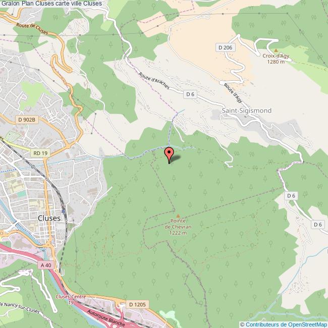 Plan Cluses carte ville Cluses