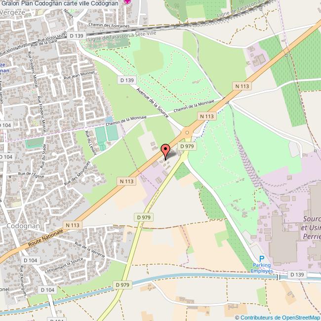 Plan Codognan carte ville Codognan