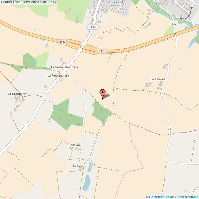 Plan Coëx carte ville Coëx