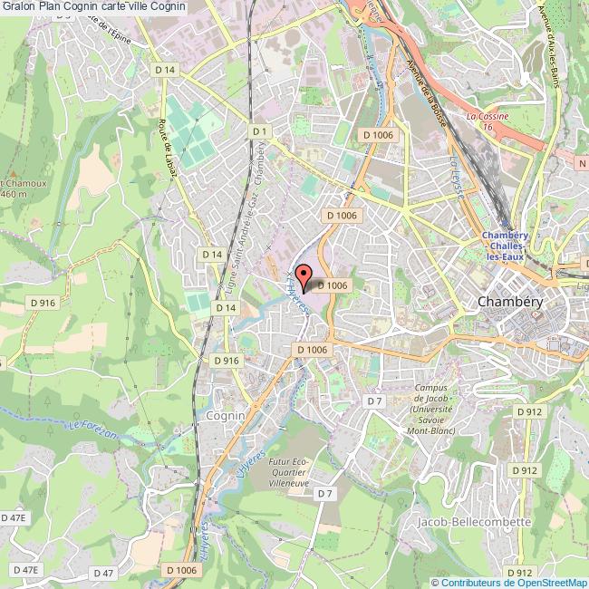 Plan Cognin carte ville Cognin