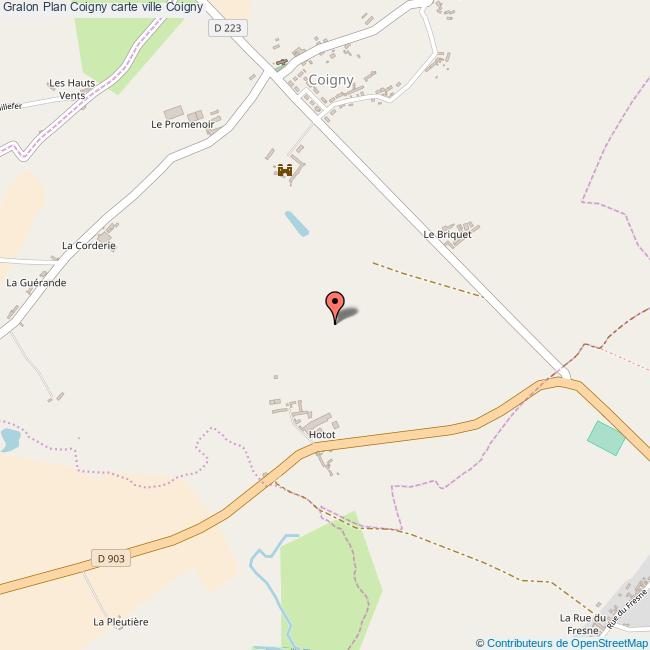 Plan Coigny carte ville Coigny
