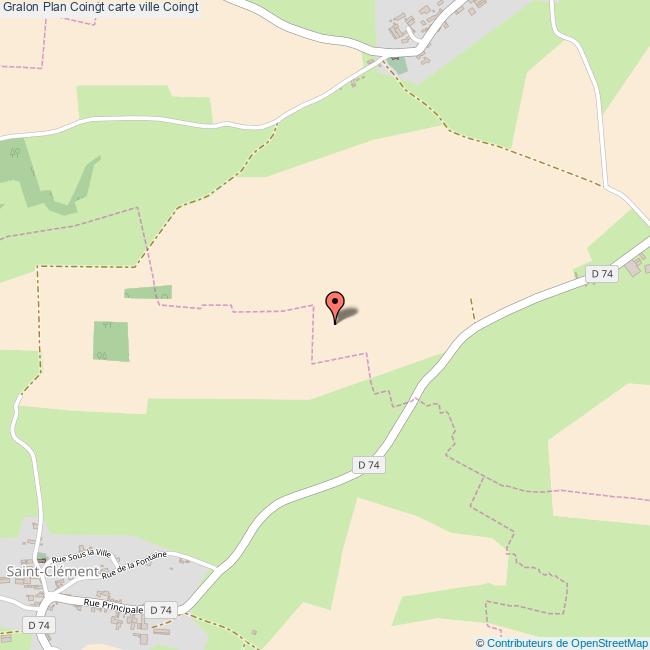 Plan Coingt carte ville Coingt