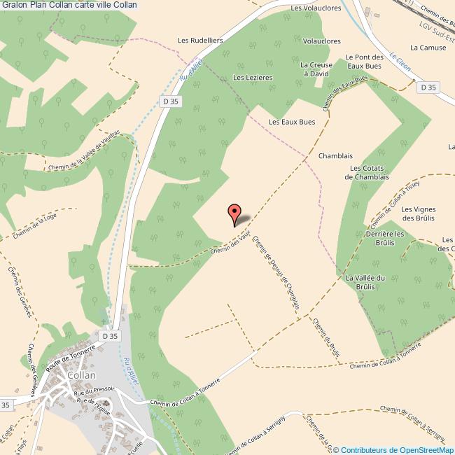 Plan Collan carte ville Collan