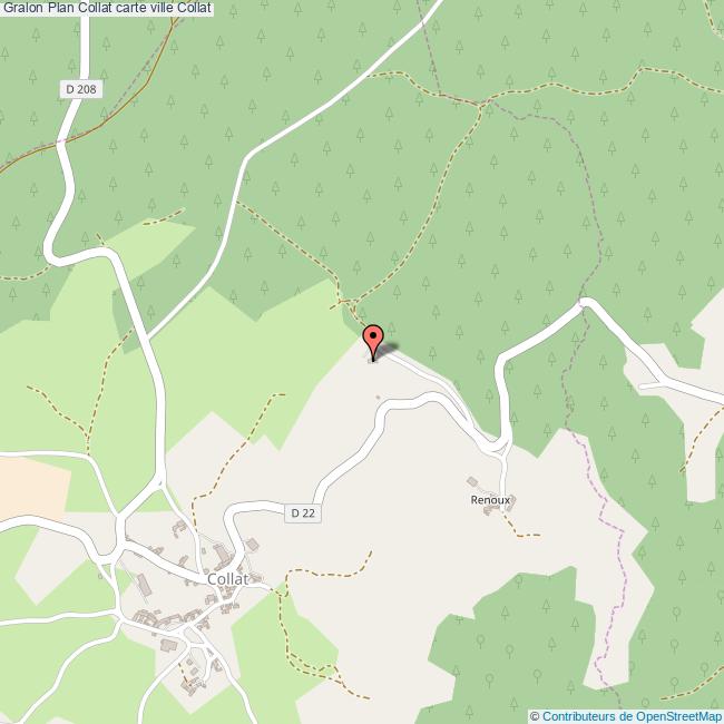 Plan Collat carte ville Collat