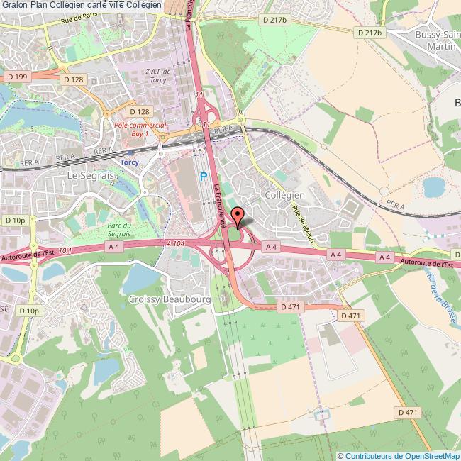 Plan Collégien carte ville Collégien