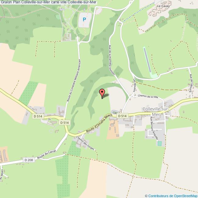 Plan Colleville-sur-Mer carte ville Colleville-sur-Mer