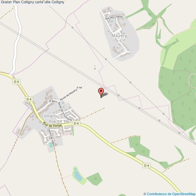 Plan Colligny carte ville Colligny