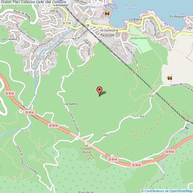 Plan Collioure carte ville Collioure