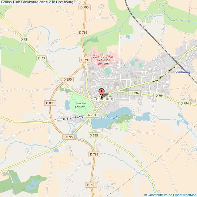 Plan Combourg carte ville Combourg