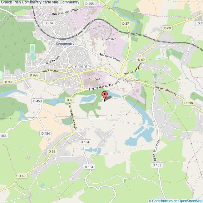 Plan Commentry carte ville Commentry