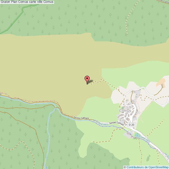 Plan Comus carte ville Comus