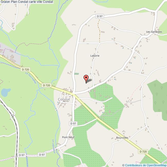 Plan Condat carte ville Condat