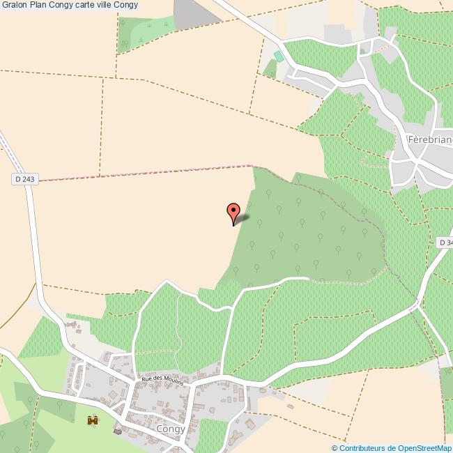 Plan Congy carte ville Congy