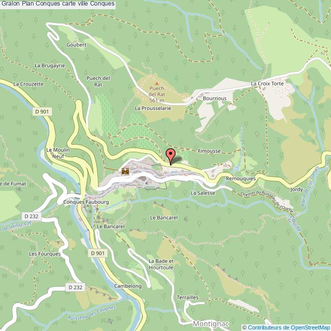 Plan Conques carte ville Conques