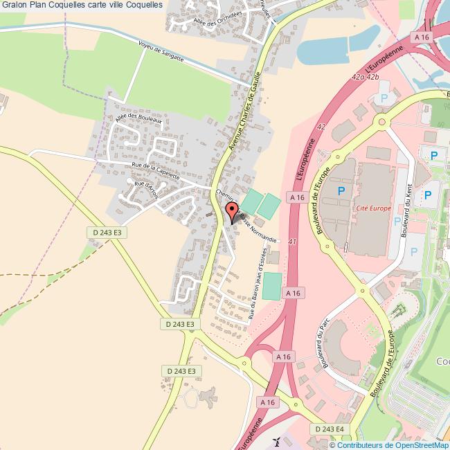 Plan Coquelles carte ville Coquelles