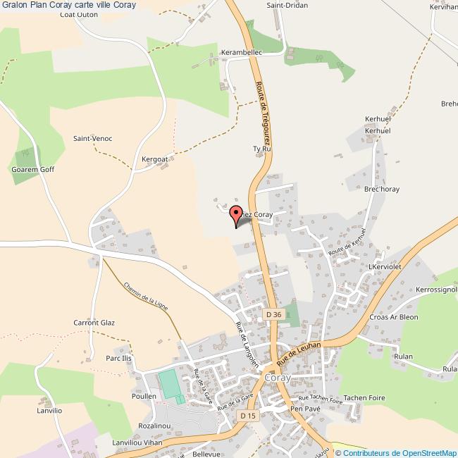 Plan Coray carte ville Coray