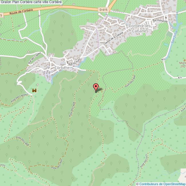 Plan Corbère carte ville Corbère