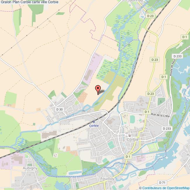 Plan Corbie carte ville Corbie