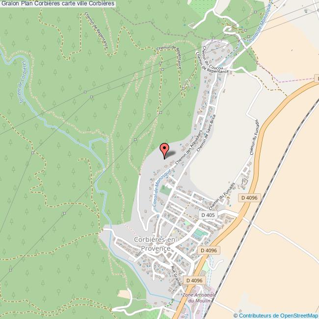 Plan Corbières carte ville Corbières