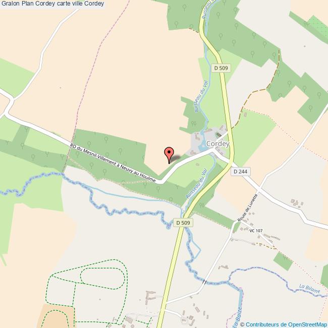 Plan Cordey carte ville Cordey