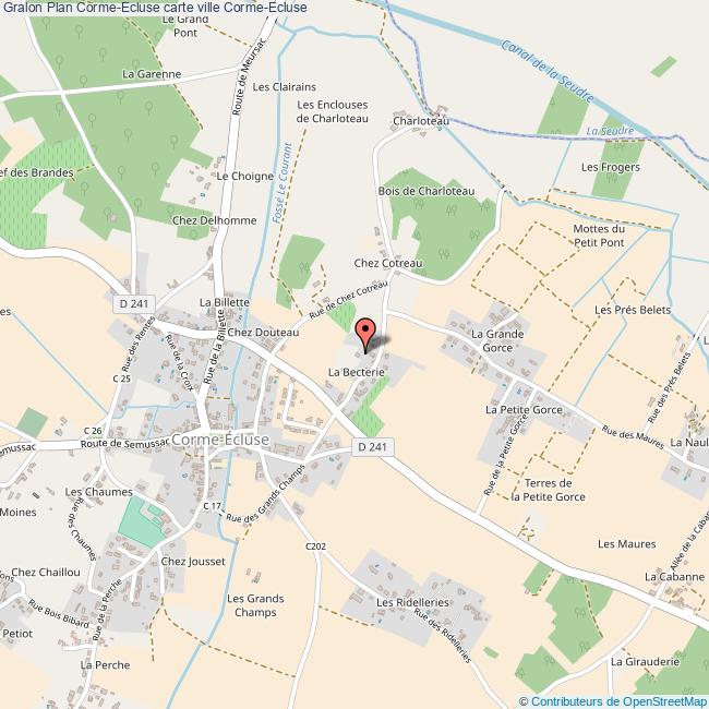 Plan Corme-Ecluse carte ville Corme-Ecluse