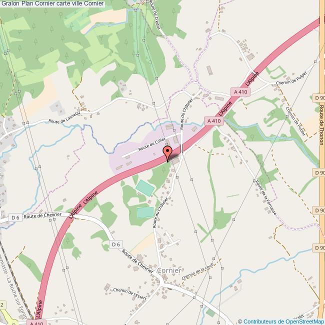 Plan Cornier carte ville Cornier