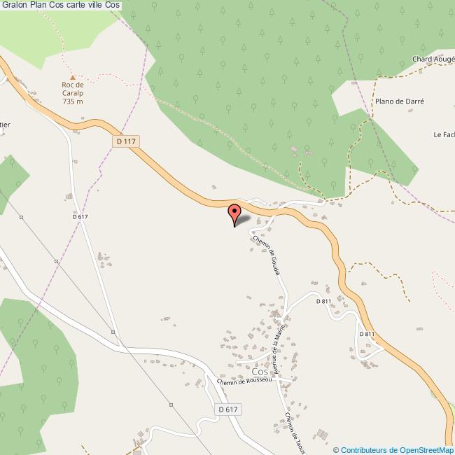 Plan Cos carte ville Cos