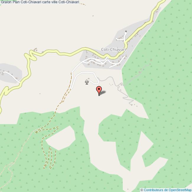 Plan Coti-Chiavari carte ville Coti-Chiavari
