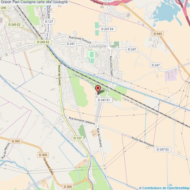 Plan Coulogne carte ville Coulogne