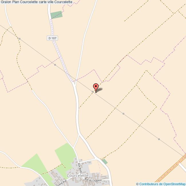 Plan Courcelette carte ville Courcelette