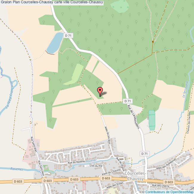 Plan Courcelles-Chaussy carte ville Courcelles-Chaussy