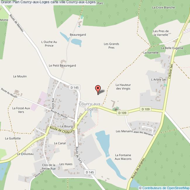 Plan Courcy-aux-Loges carte ville Courcy-aux-Loges