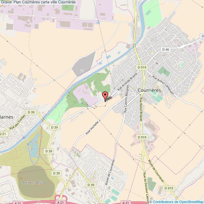 Plan Courrières carte ville Courrières