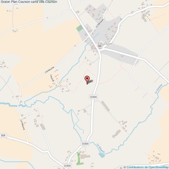 Plan Courson carte ville Courson