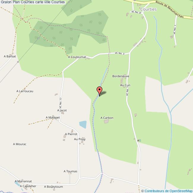 Plan Courties carte ville Courties