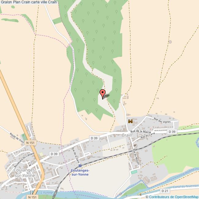 Plan Crain carte ville Crain